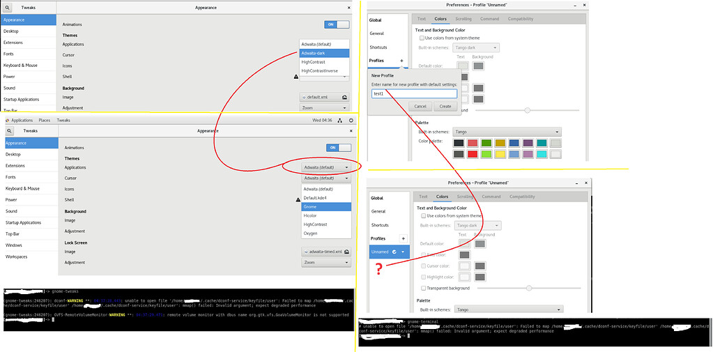 Unable to save gnome application settings ( gnome-tweaks or gnome ...
