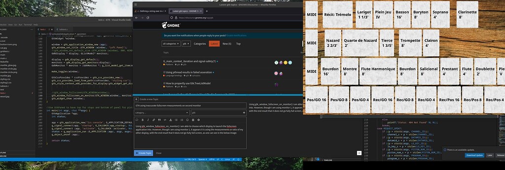 Font Size Css Specifiers On Gtktogglebutton Labels Cause Inaccurate Fullscreen Rendering