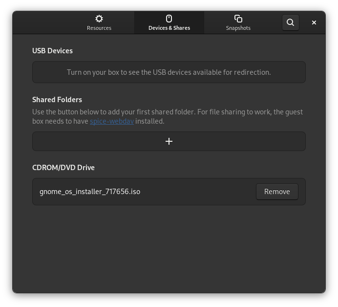 How To Remove Installation Media When Requested Inside Gnome Boxes Applications Gnome Discourse